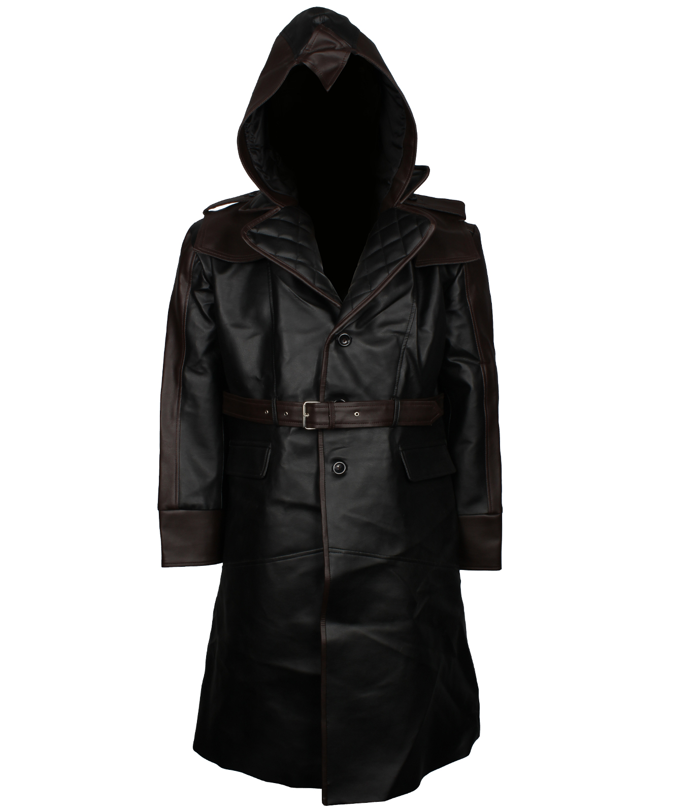 Black Leather Assassin's Creed Jacket For Men - US BIKER JACKETS